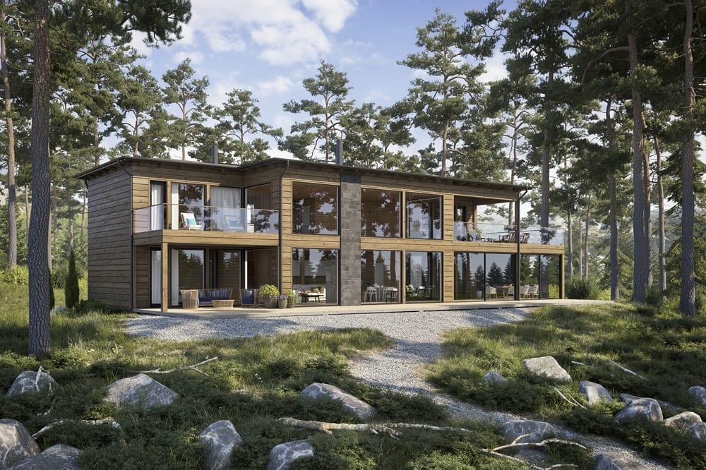Contemporary Style Log Homes